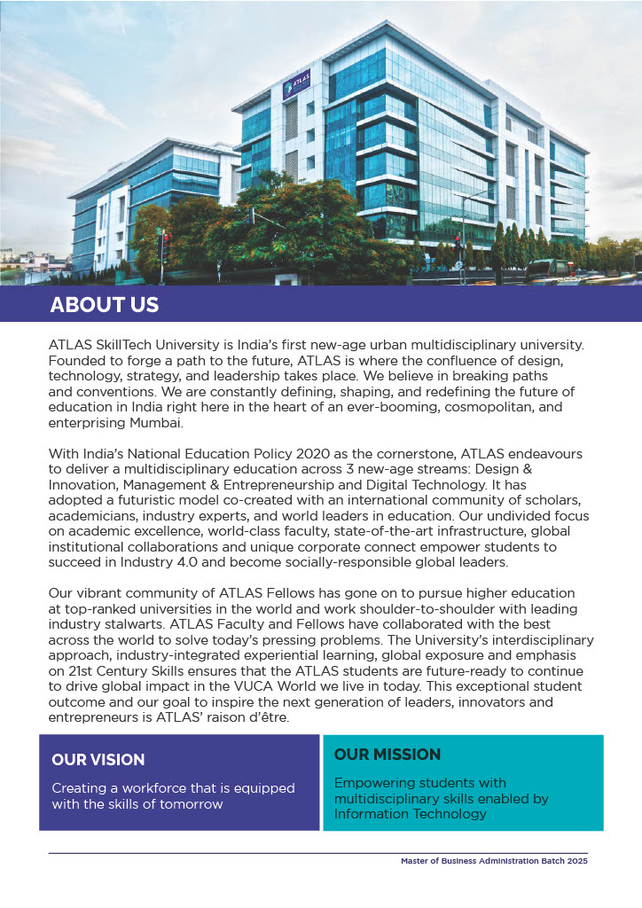 ATLAS SkillTech University: India's 1st Urban Multidisciplinary University