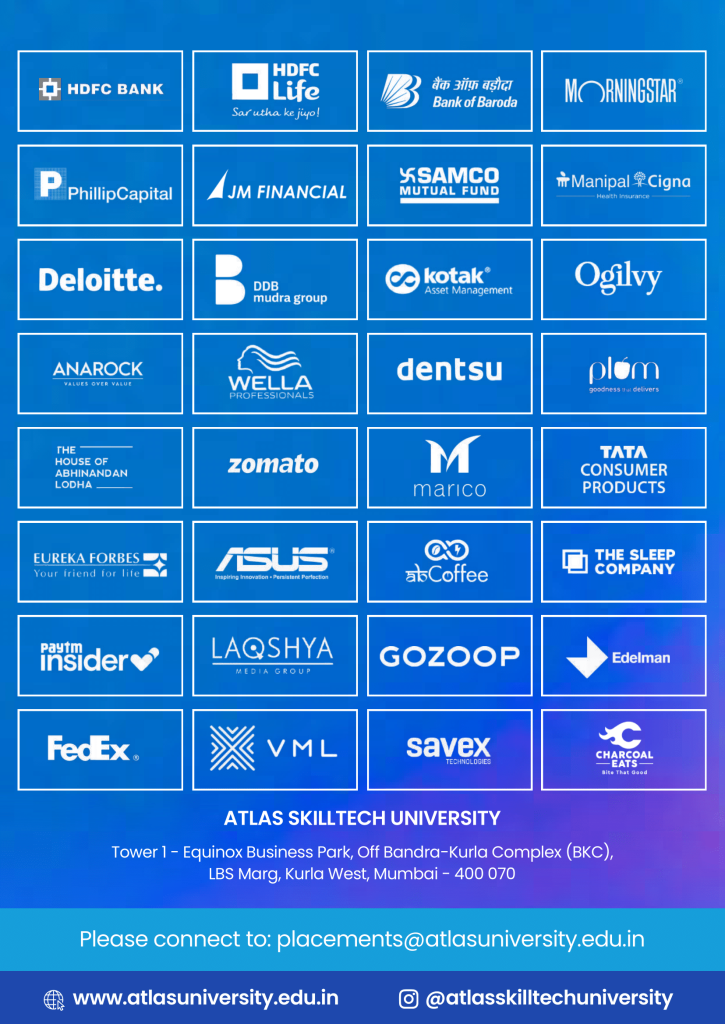 Placement Update 2024 ISME - ATLAS SKILLTECH UNIVERSITY